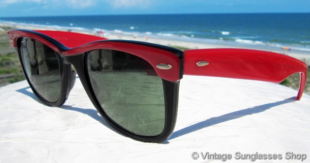 Ray-Ban Red & Black Ebony Wayfarer Street Neat Sunglasses