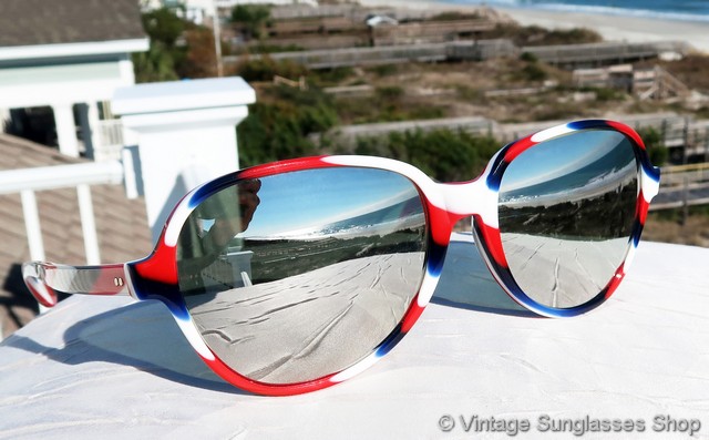 Ray-Ban Shelby Red, White, and Blue G-31 Mirrored Sunglasses