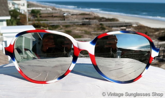 Ray-Ban Shelby Red, White, and Blue G-31 Mirrored Sunglasses