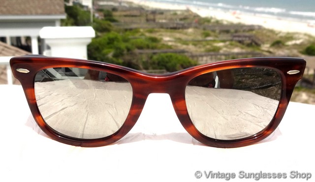Ray-Ban Wayfarer Tortoise Shell G-31 Mirrored Sunglasses