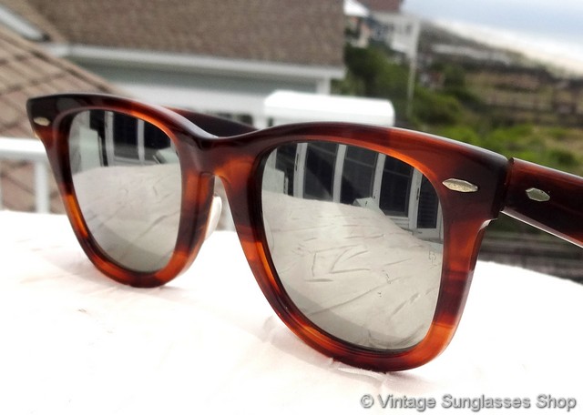 Ray-Ban Wayfarer Tortoise Shell G-31 Mirrored Sunglasses