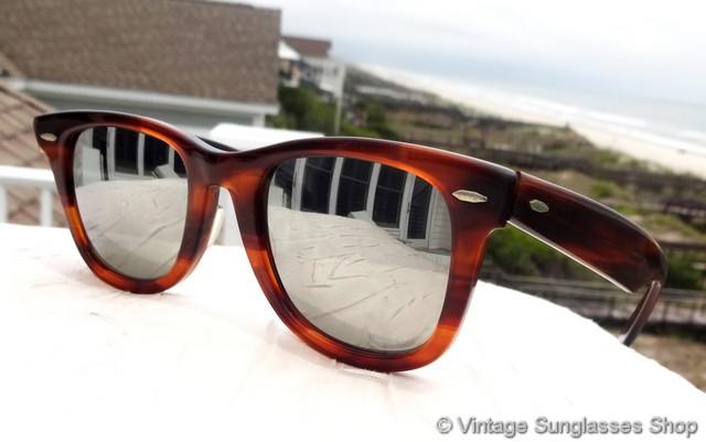 Ray-Ban Wayfarer Tortoise Shell G-31 Mirrored Sunglasses