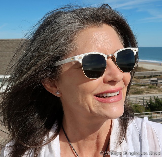 Ray-Ban W0388 Clubmaster White Sunglasses