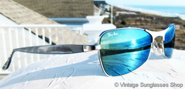 Ray-Ban W2346 Sidestreet Curb Square Turquoise Mirror Sunglasses