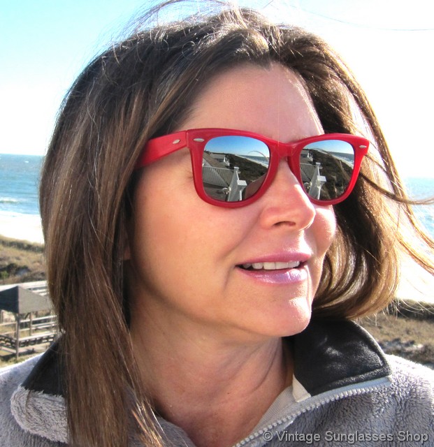 Ray-Ban Red Wayfarer G-31 Mirror Sunglasses