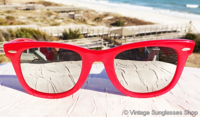 Ray-Ban Red Wayfarer G-31 Mirror Sunglasses