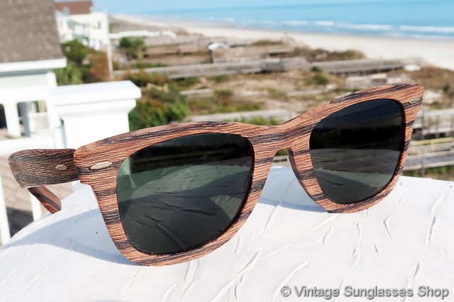 Ray-Ban Wayfarer Woodies Dark Tiki G-15 Sunglasses