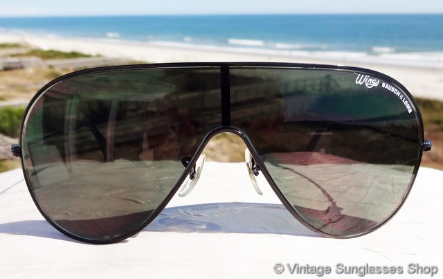 Bausch & Lomb Ray-Ban Wings Black Chrome Sunglasses
