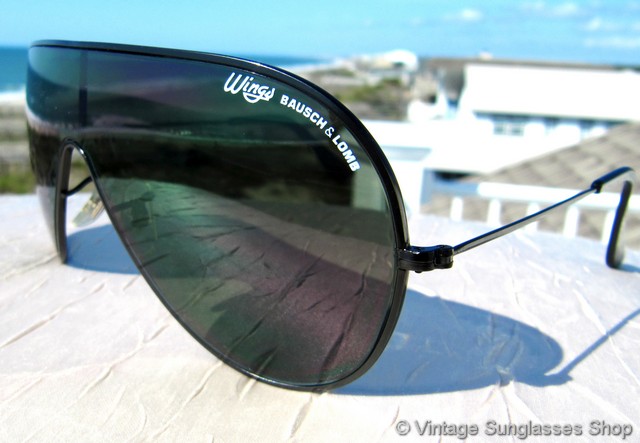 Bausch & Lomb Ray-Ban Wings Black Chrome Sunglasses