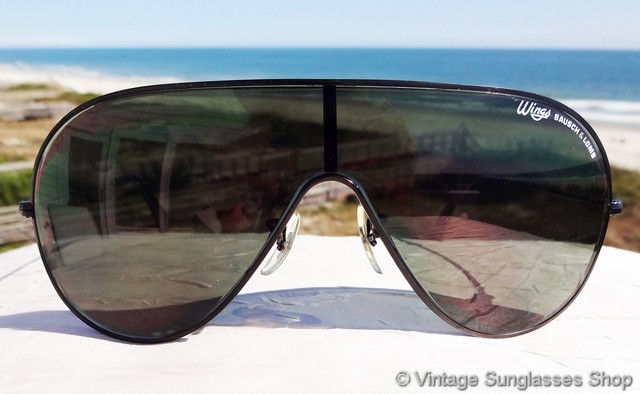 Bausch & Lomb Ray-Ban Wings Black Chrome Sunglasses