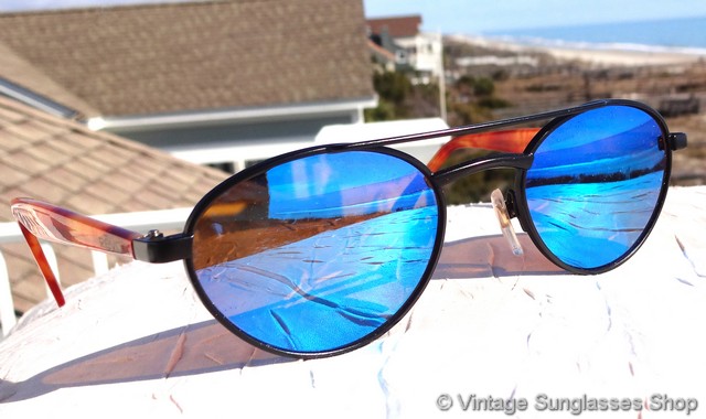 Revo 1109 001 Ellipse Blue Mirror Sunglasses