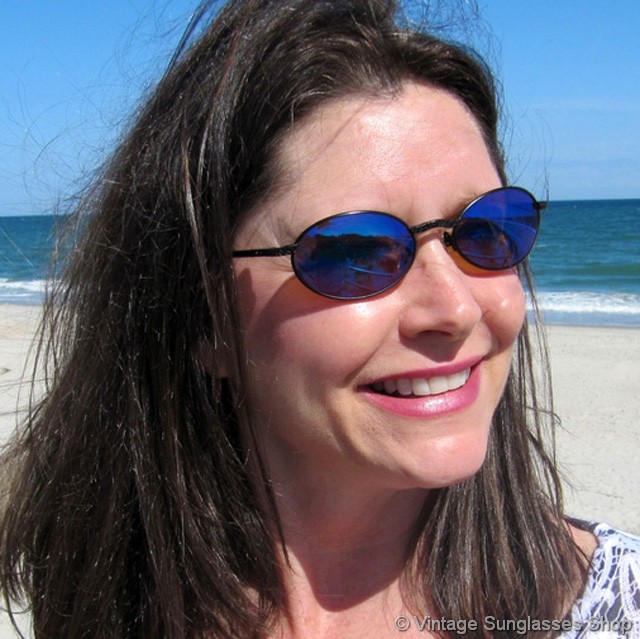 Revo 1111 001 Black Python Blue Mirror Sunglasses