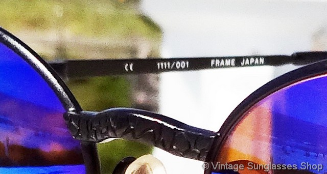 Revo 1111 001 Black Python Blue Mirror Sunglasses