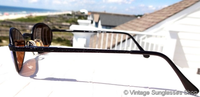 Revo 1111 001 Black Python Blue Mirror Sunglasses