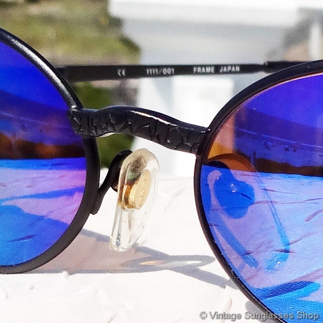 Revo 1111 001 Black Python Blue Mirror Sunglasses