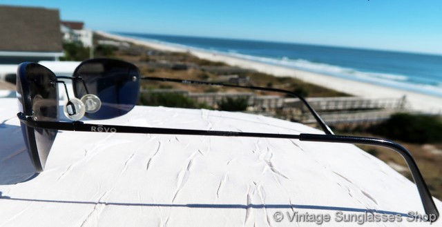 Revo 3038 001 9Y Blue Mirror Rimless Sunglasses