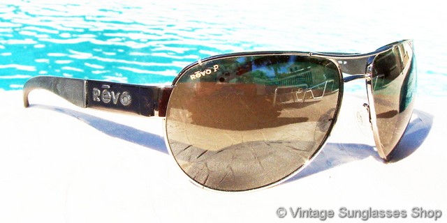 Revo 3072 080 Black Mirror H20 Aviator Sunglasses