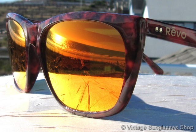 Revo 840 Grand Sixties Red Tortoise Shell Orange Mirror Sunglasses