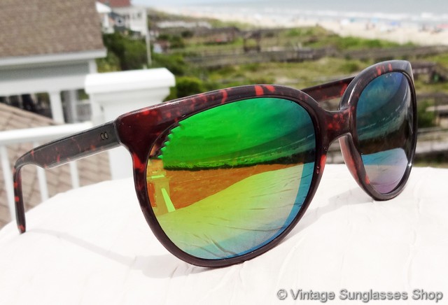 Revo 850 Grand Classic Red Tortoise Green Mirror Sunglasses