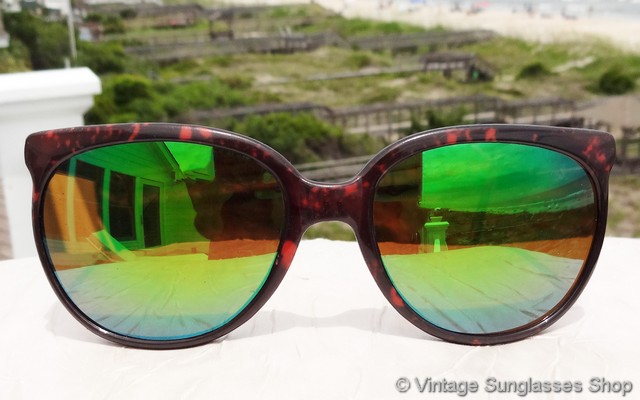 Revo 850 Grand Classic Red Tortoise Green Mirror Sunglasses