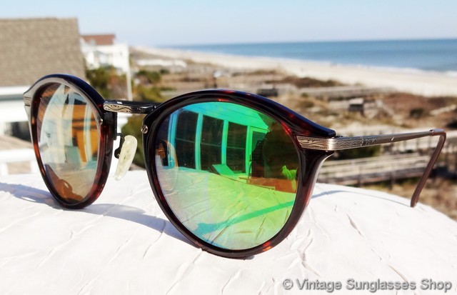 Revo 953 008 Circle Executive Green Mirror Sunglasses