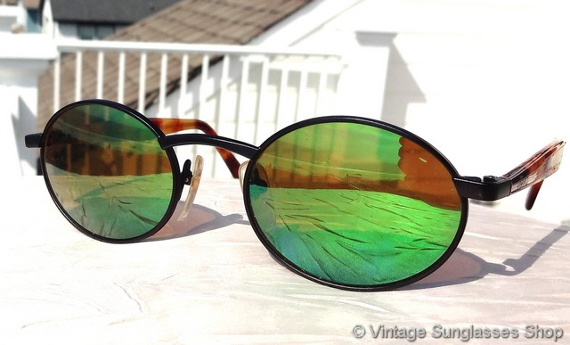 Revo 962 001 Oval Green Mirror Sunglasses