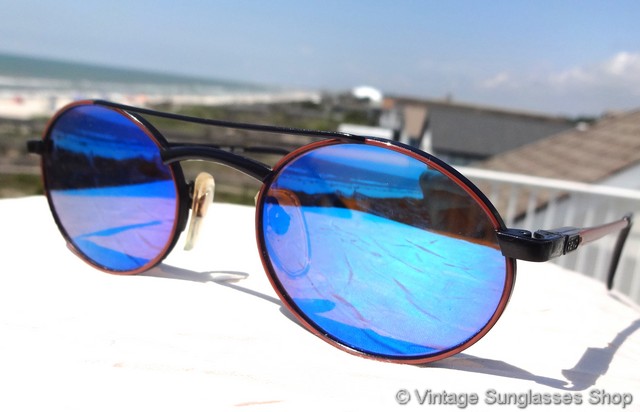 Revo 965 001 Advanced Oval Blue Mirror Sunglasses